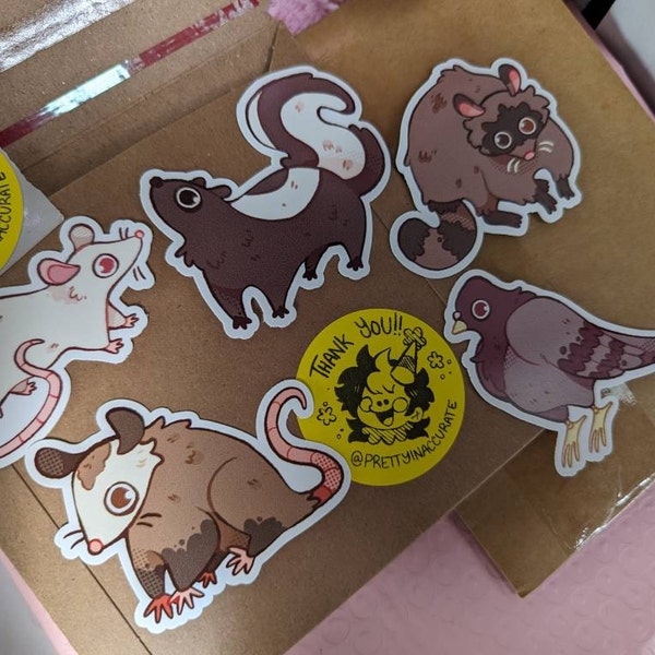 Pretty Pests Sticker Series - Cute Waterproof Vinyl Stickers - Etsy