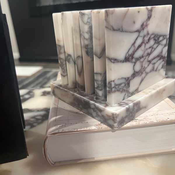 VIOLA Marble Square Coaster-(4 or 6 Pieces) - Etsy