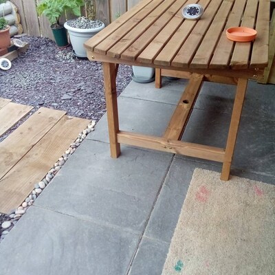 Wooden Garden 4ft 6 Inch Table - Etsy