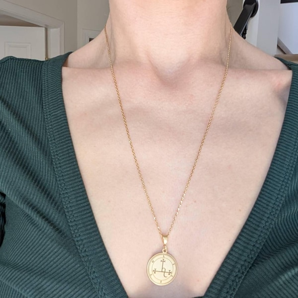 Valac Sigil Necklace – Serpent Spirit Amulet – Occult Knowledge Pendant ...