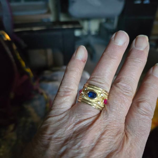 14K Gold Seal of Seven Archangels Signet Ring, Solomon Seal Ring ...