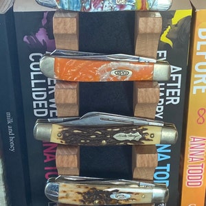 Custom Knife Display Stand Case Made From Solid Oak Wood. Knife Rack - Etsy