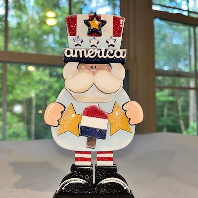Standing Mini Uncle Sam SVG File Lucky Laser Cut File 4th of July SVG ...