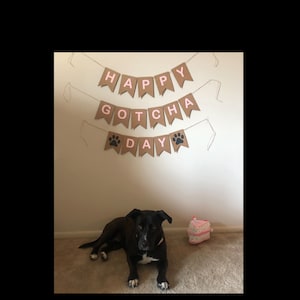 Happy Gotcha Day Bunting Banner Sign Dog Cat Rescue Birthday - Etsy