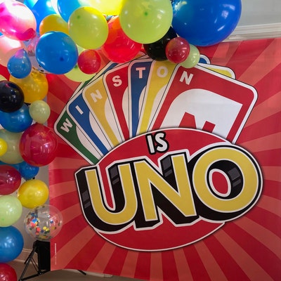 Backdrop Background Custom Step and Repeat Uno Card Game Birthday - Etsy