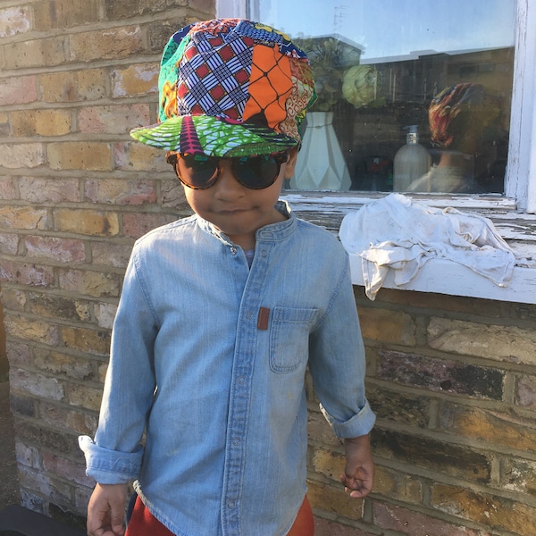 African Ankara Patchwork Baseball Hat Cap, Colorful Afrocentric Rasta ...