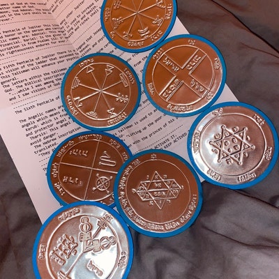 Seal of Solomon Carve in Tin Jupiter Metal TALISMANS Size - Etsy