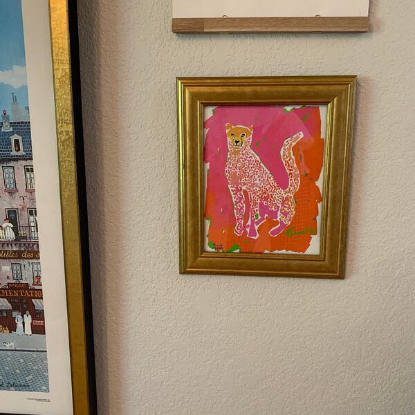 Preppy Leopard Print, Pink Cheetah Jungle Animal Art by Kelly Tracht ...