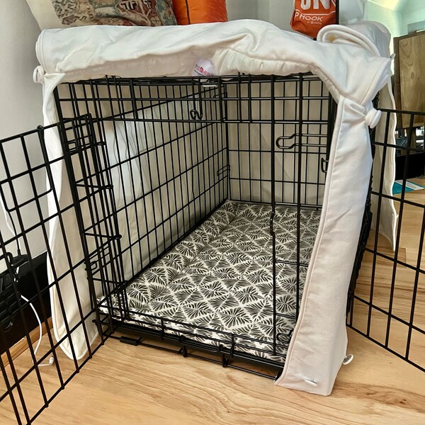 Crate Pad, Gray Crate Bed, Modern Crate Mat, Boho Crate Pad, Pet Crate ...