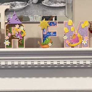 Rapunzel Theme 3D Letters Rapunzel Tangled Party Theme Rapunzel ...