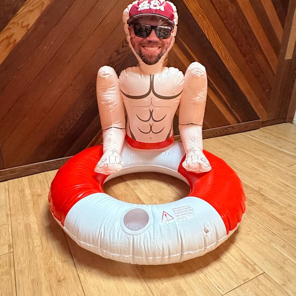 Custom Groom Face Inflatable Pool Float: Funny Bachelorette Party Decor - Etsy