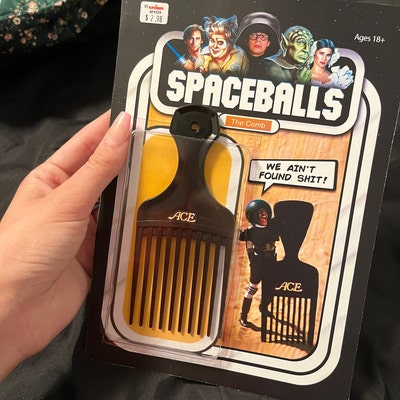 Spaceballs Hair Pick Movie Parody Star Wars Custom Made Card With Comb ...