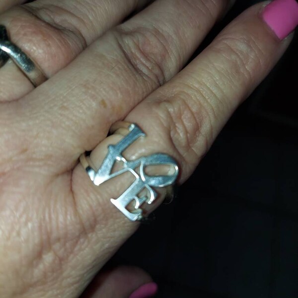 Love Ring, Love Statue Ring, Love Park Ring, Sterling Silver Love Ring ...