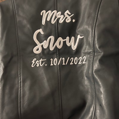 CUSTOM TEXT Black Leather Crop Jacket Personalize Black Moto Faux ...