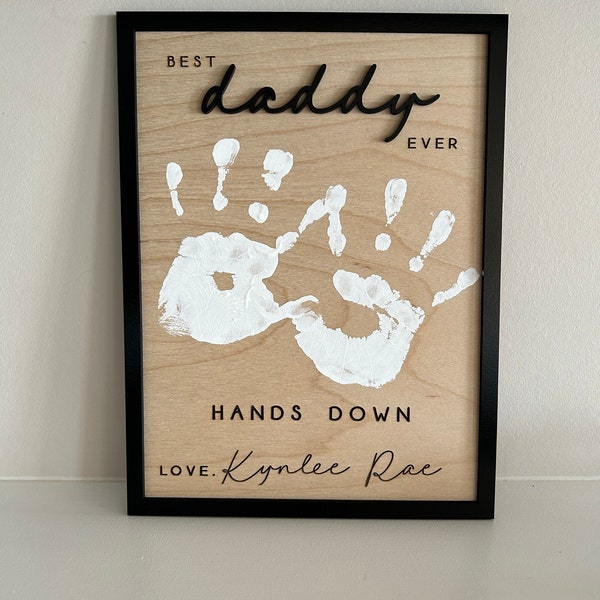 Hands Down Best Dad Ever | Personalized Engraved Wooden Sign ...