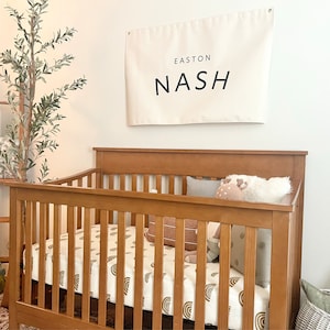 Baby Name Flag Canvas Flag Nursery Name Sign Custom Name - Etsy