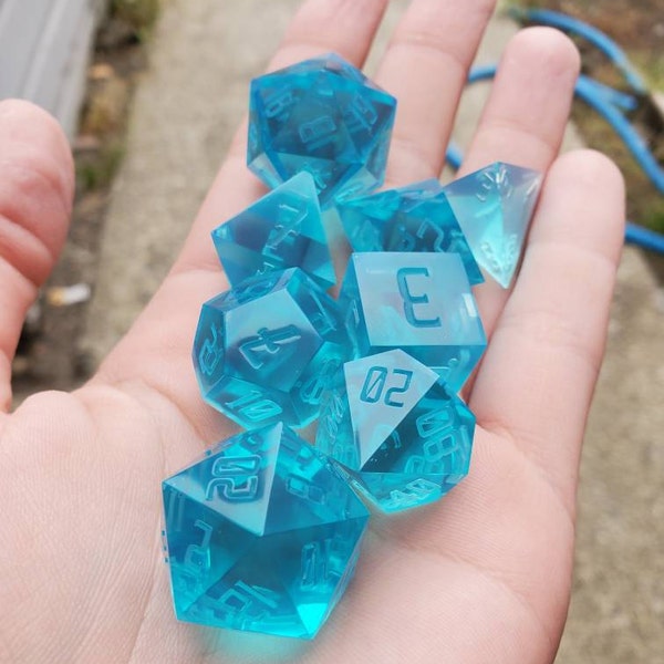 Western Font Sharp Polyhedral Dice Set Stls - Etsy