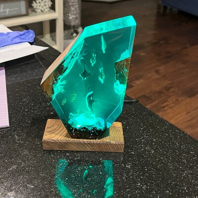 Rusty Master Sword Night Light, Epoxy Resin Wood Lamp, Gift for Him ...