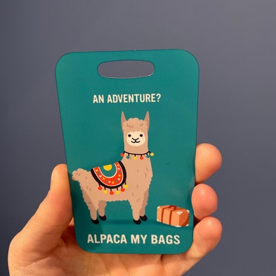 Personalized Metal Alpaca Luggage Tag - Etsy