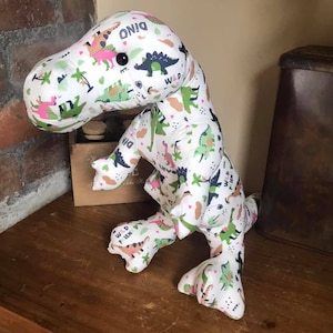 Stuffed Animal Sewing Pattern, T-rex Dinosaur Plush Sewing Pattern ...