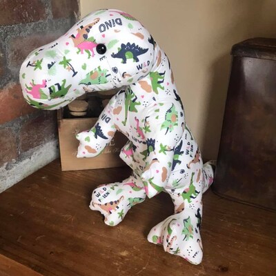 Stuffed Animal Sewing Pattern, T-rex Dinosaur Plush Sewing Pattern ...