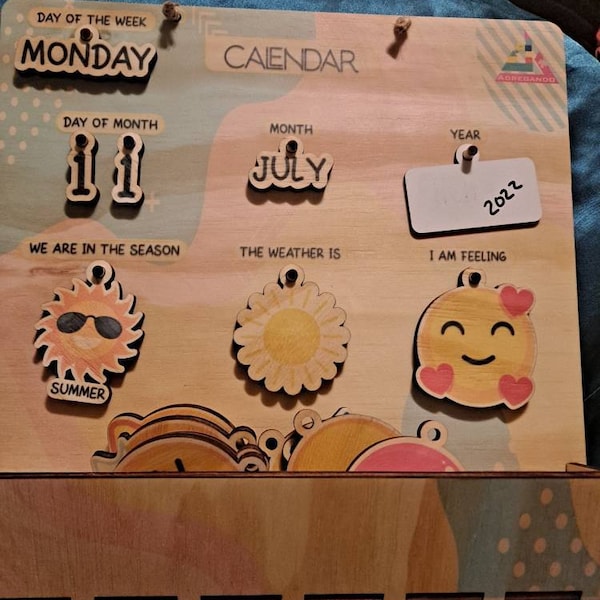 Wooden Daily Routine Board, My Daily Routine, Child's Routine, Task ...