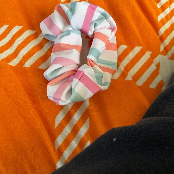 Terracotta Ribbed SWIM Scrunchie, Pool Scrunchie, Swimsuit Scrunchie ...
