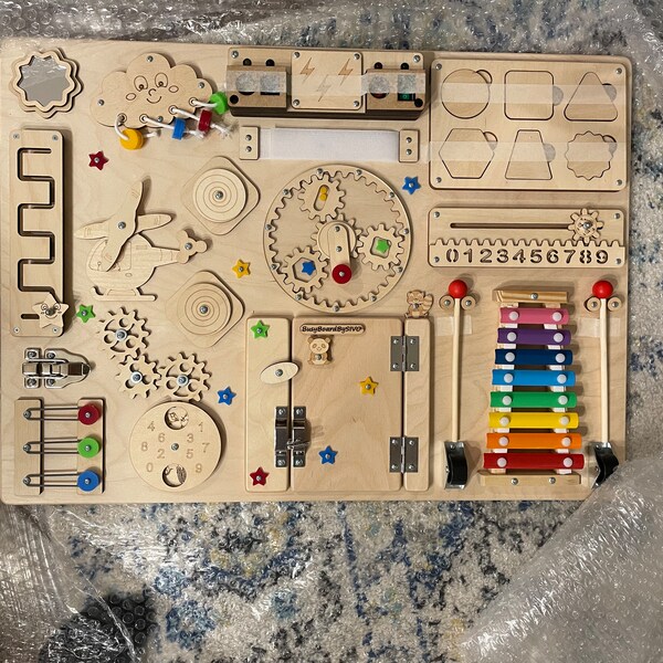 Busy Board, SUPER LARGE With Lights for Wall / Big Busy Board for ...