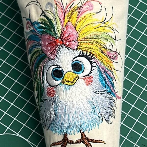 Funny Crazy Chicken Embroidery Design, Cute Chicken Machine Embroidery ...