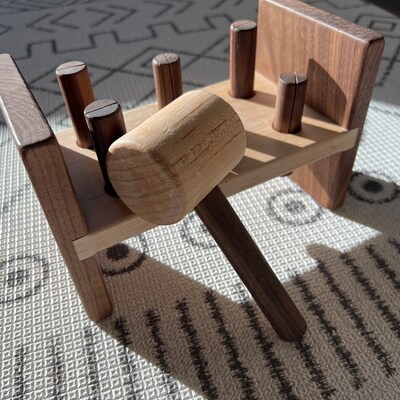 4 Montessori Dowel Toystoddler Stacking Set - Etsy