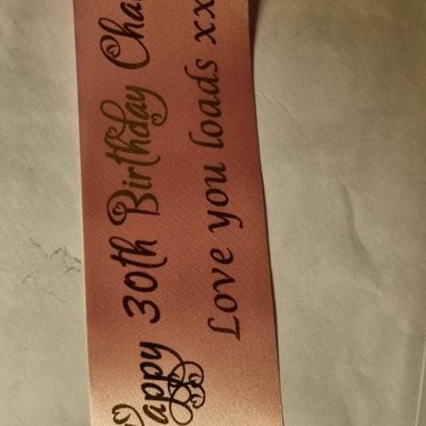 Personalised WEDDING ANNIVERSARY Ribbon Customised for Silver, Ruby ...