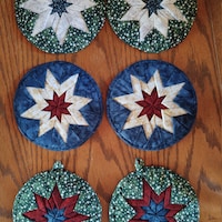 Becky's Easy Folded Star Quilted Coaster Pattern Download - Etsy Canada