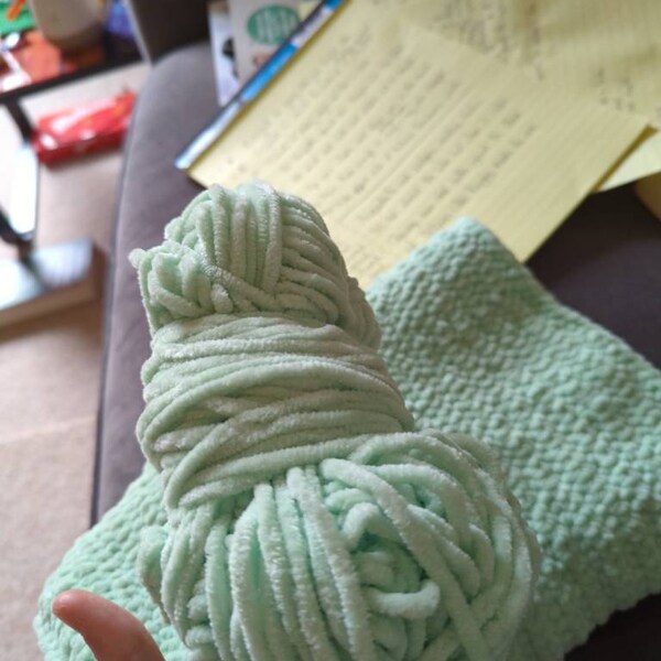 Littlewoolshop Snuggle Puff Chenille Chunky 100g - Soft Fluffy Knitting ...