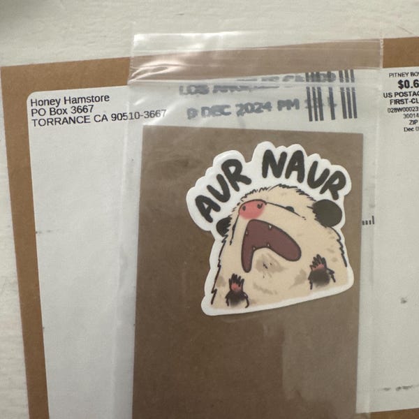 Aur Naur Cute Sticker | Series 1 | Funny Sticker | Possum Hamster ...