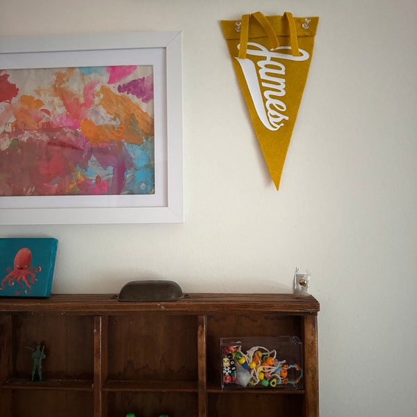 Custom Pennant Flag Personalized Mini Pennant Name Sign Baby Shower ...