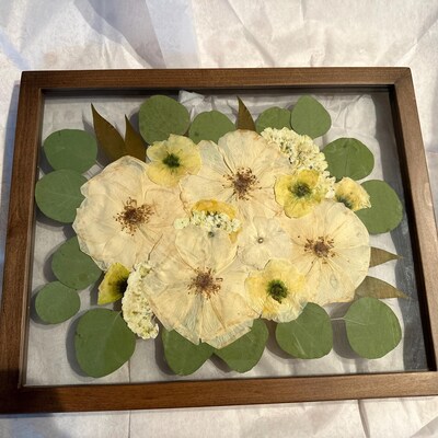 11x14 Custom Floral Shadow Box Wedding Flower Shadow Box Funeral ...