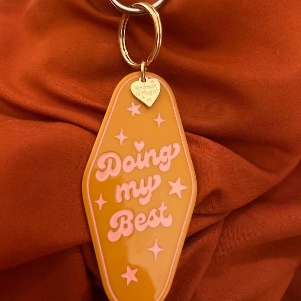 Motel Keychain - Positive Affirmation Optimism Gift - Kindness is Magic ...