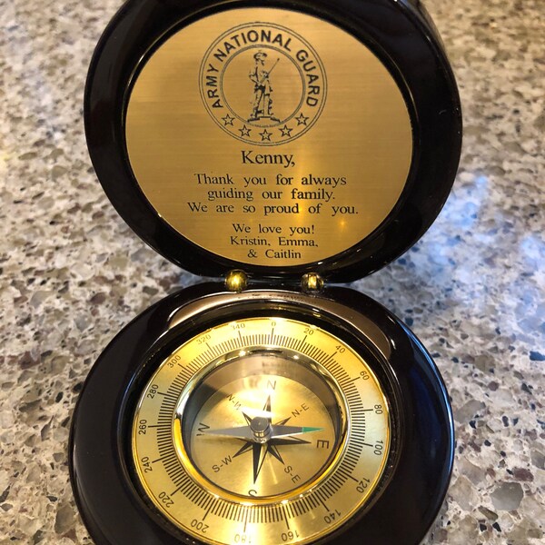 Engraved Military Compass Gift, Personalized Army Compass Gift, Navy ...