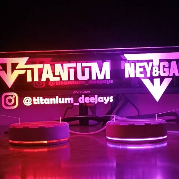 Custom LED Logo Sign, Dual Base Acrylic Lamp, Led Acrylic Sign, Acrylic ...