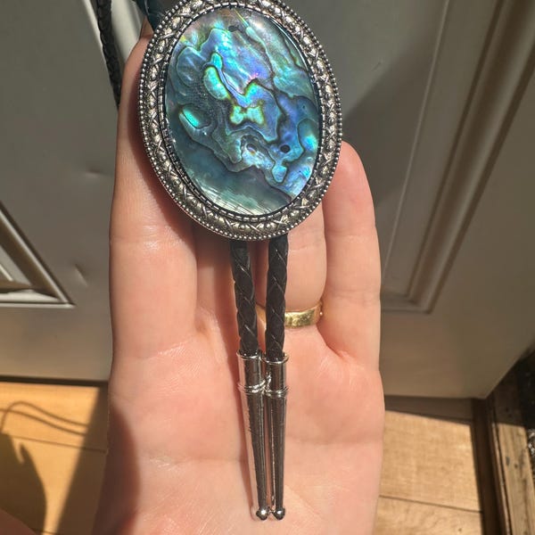 Abalone Bolo Tie - Wedding Bolo Tie - Custom Bolo Tie - Silver, Copper ...