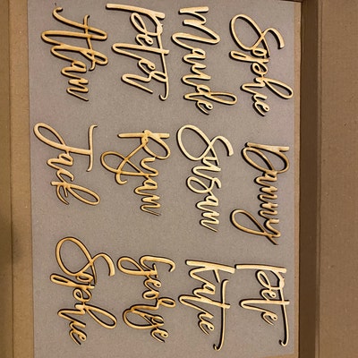 Personalised Place Names, Place Setting Laser Cut Name Tags Rustic ...