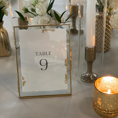 Handmade Paper Table Number Signs - Etsy