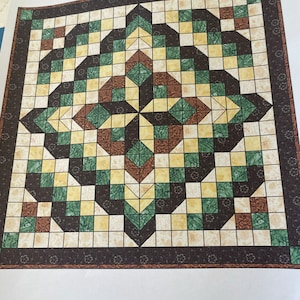 Digital Pdfgreen Maple Log Cabin Quilt Block Patternmodern ...