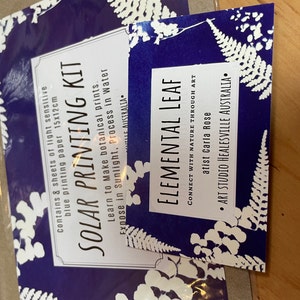 DIY Solar Printing Kit Craft Kit Cyanotype Kit Solar - Etsy