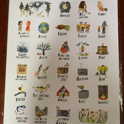 Abcs of Life Print, ABC Art Poster, Alphabet Print, Wall Art, Baby ...