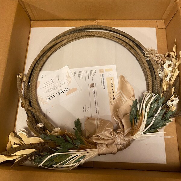 Rope Wreath, Western Wreath, Lariat Wreath, Lasso Wreath, Western ...