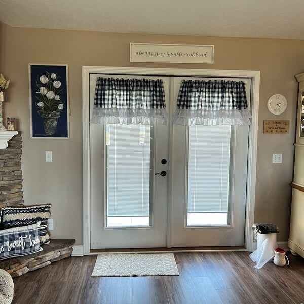 Gingham Ruffled Valance - Etsy