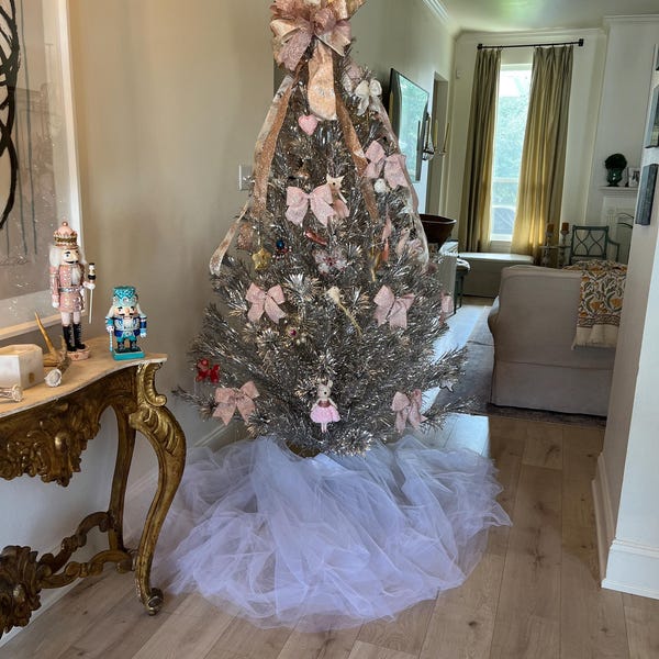 Tree Bow, Christmas Tree Bow, Pink Tree Bow, Pink Christmas Decor, Pink ...