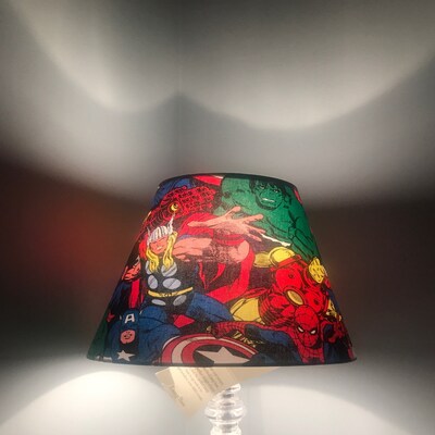 Marvel Lamp Shade. Thor, Captain America, Hulk, Ironman, Spiderman ...