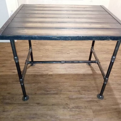 Tortured Reclaimed Distressed Industrial Dining Table With Pipe Legs - Etsy